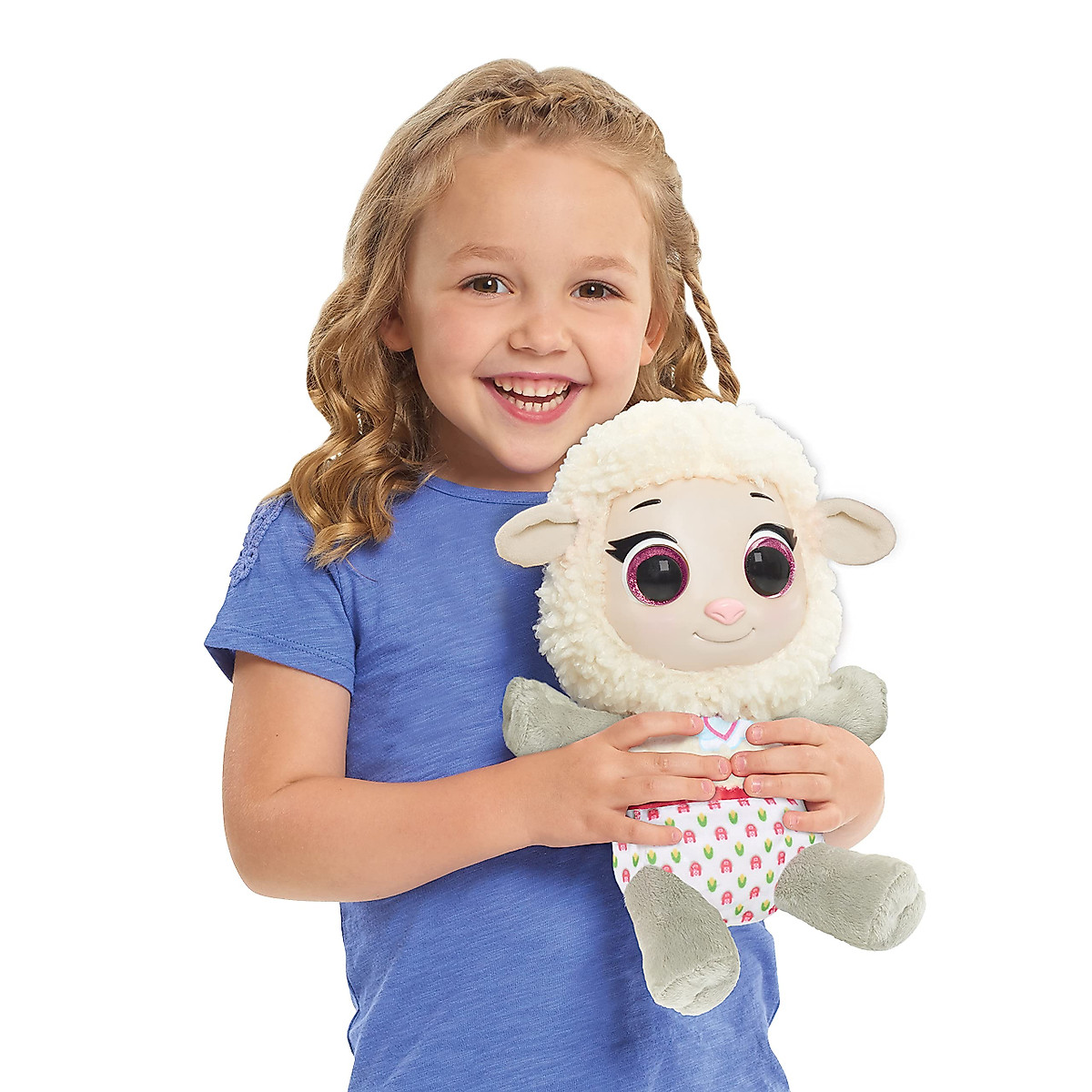 Disney Jr T.O.T.S. Tickle & Toot Baby Sheera the Sheep , 10-inch feature plush, Officially Licensed Kids Toys for Ages 3 Up by Just Play