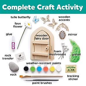 Creativity for Kids Butterfly Fairy Door Kit - Painting Arts and Crafts for Kids, Creative Gifts for Girls and Boys Age 6-7+ Yellow
