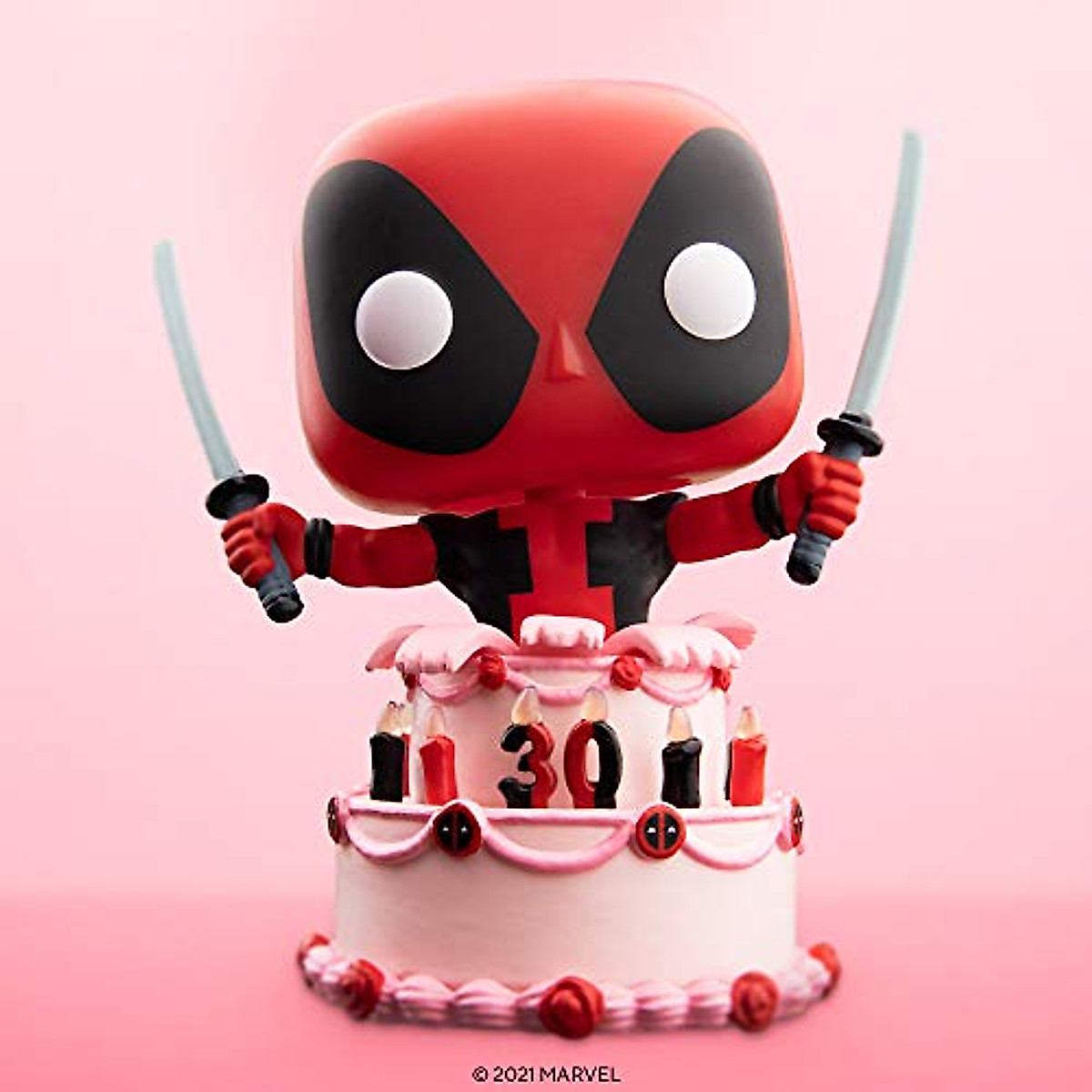 POP Marvel: Deadpool 30th - Deadpool in Cake, Multicolor, Standard
