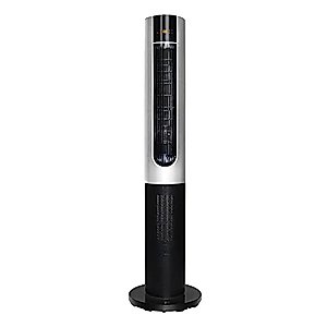 Outdoor Garden Heater 2000W Tower Fan Heater 48 inches - 2 in 1 Heating and Cooling Portable PTC Ceramic Electric Heater with Remote Control, 2 Heat Settings Patio Heater (Color :