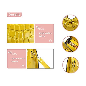 JHVYF Satchel Purses and Handbags for Women Shoulder Tote Bags Yellow K025