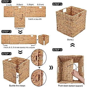 StorageWorks Wicker Baskets Set
