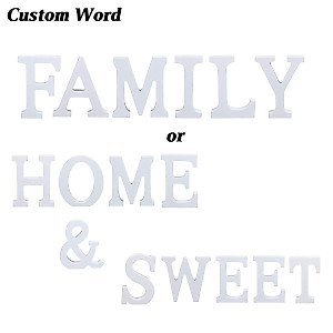 Decorative Wood Letters,Totoo Hanging Wall 26 Letters Wooden Alphabet Wall Letter for Children Baby Name Girls Bedroom Wedding Brithday Party Home Decor-Letters (A)