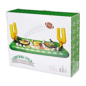 TrueZoo Inflatable Football Field Cooler, Floating Bar, Pool Party Drink Cooler, Inflatable Ice Bucket for Beer and Beverages, 52"x 28", Set of 1