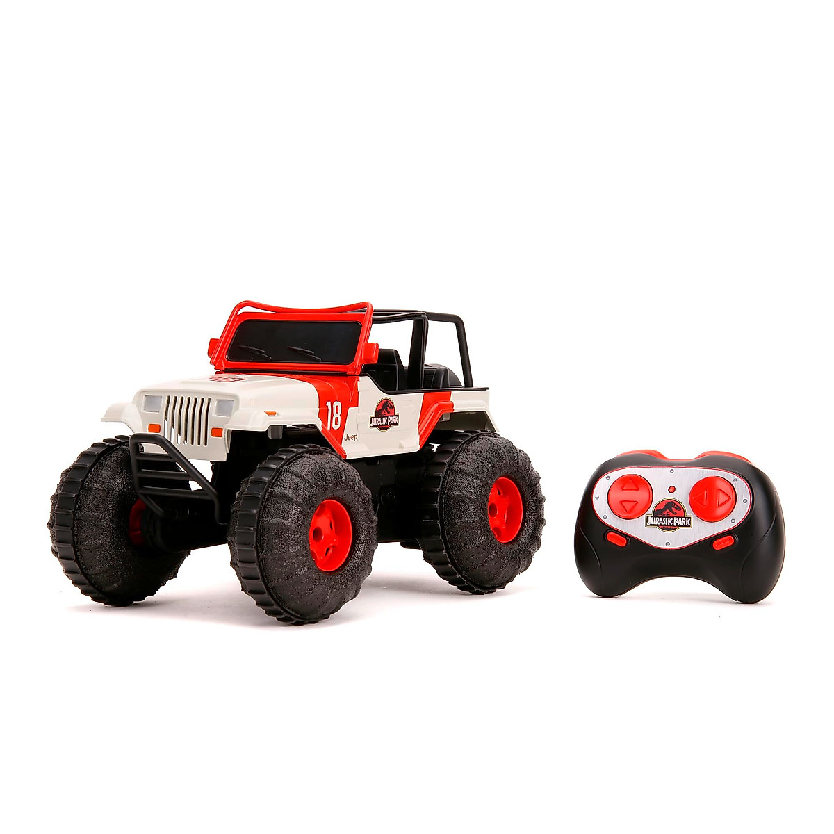 Jada Toys 253255045 Jurassic Park RC Sea and Land Jeep 1:16, Multicoloured