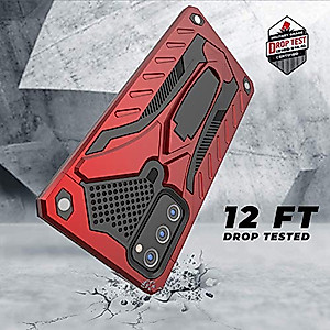 Kitoo Designed for Samsung Galaxy S20 FE Case with Kickstand 5G, Military Grade 12ft. Drop Tested - Red
