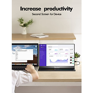 4K Portable Monitor, MagicRaven 16" 3840*2400 IPS Laptop Monitor, 1500:1, 400 Nits Screen USB C HDMI Computer Gaming Display with Speakers & Smart Cover, Travel Monitor for PC Phone PS5/4 Xbox Switch