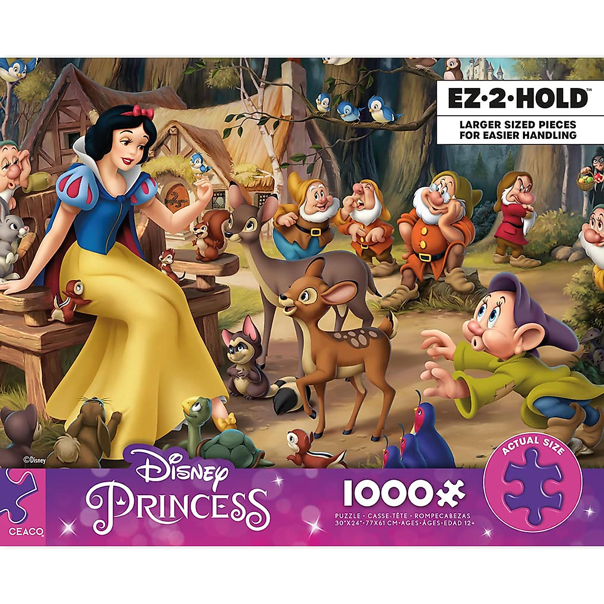 Ceaco - Disney Princess - Snow White's Delight - 1000 Oversized Piece Jigsaw Puzzle