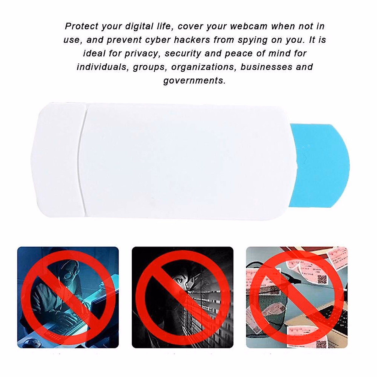 Webcam Cover Ultra Thin Plastic Lens Cap Cover Anti-hacker Privacy Security Suitable for Smartphones Tablets Desktops Laptops(white)