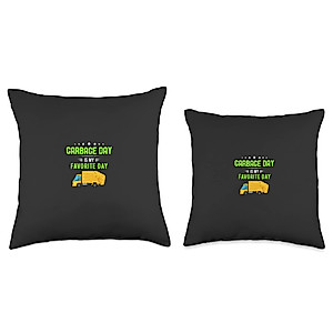 Trash Collector Birthday Garbage Truck Day Lovers Kids Gift Throw Pillow