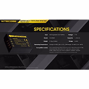 Nitecore FX1 2-Slot Digital Charger and NC-BP004 Battery Bundle Compatible with Fujifilm NP-W126 and NP-W126S Batteries