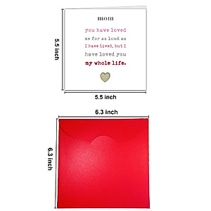 Miatoi Special Mother's Day Card, Birthday Card for Mother from Daughter Son, Sentimental Card for Mom, Thank You Mom, Love You My Whole Life