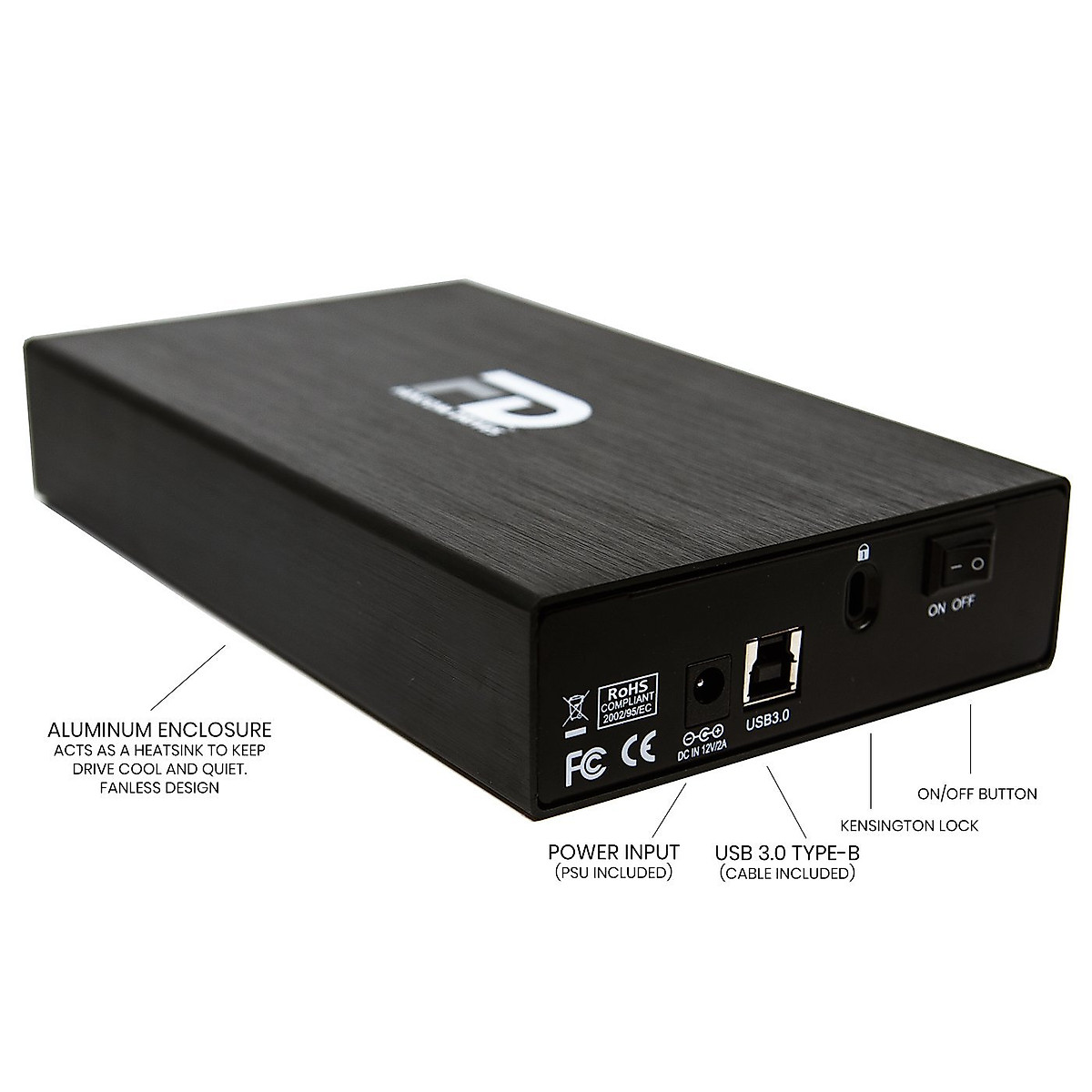 Fantom Drives 10TB External Hard Drive - 7200RPM USB 3.0/3.1 Gen 1 Aluminum Case - Mac, Windows, PS4, and Xbox (GF3B10000UP) (Renewed)