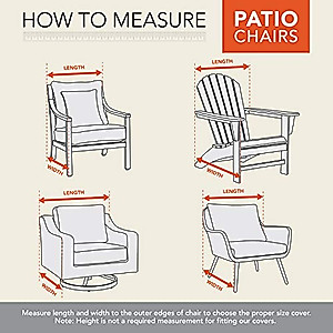 MODERN LEISURE 3016 Renaissance Ultralite Patio Chair Cover, (27 W x 34 D x 31 H inches), Grey and Atmosphere