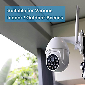 INSEETECH 2K 4MP Security Camera Wireless Outdoor, 2.4GHz Tuya Security WiFi Camera Waterproof, Color Night Vision, 2-Way Audio, Motion Tracking, Floodlight,24/7,16ft Extension Cable