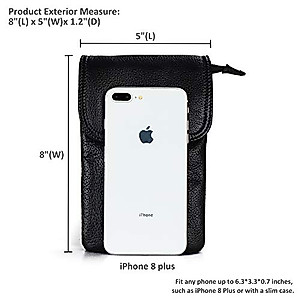 befen Black Small Cell Phone Crossbody Purses + Medium Envelope Crossbody Bags for Women