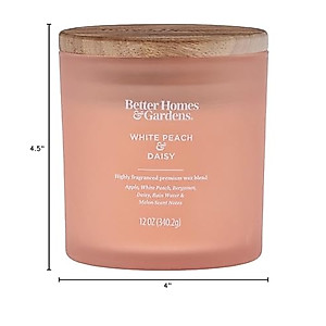 Maclock Better Homes and Gardens 12oz 2-Wick Candle, 2-Pack (White Peach and Daisy)