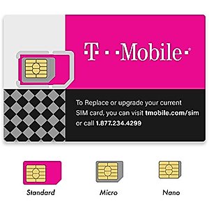 Authentic Official T-Mobile SIM Card Micro/Nano/Standard GSM 4G/3G/2G LTE Postpaid SIM Kit Unactivated Talk Text Data & Hotspot