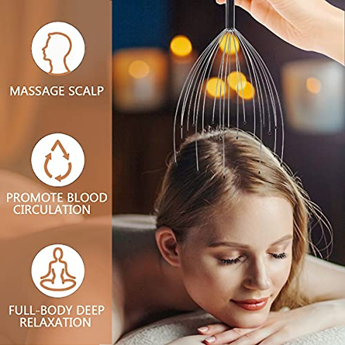 Svjetiq 2 Pack Head Massager Head Scratcher 20 Fingers Scalp Massager, Handheld Head Massage Tingler, Scalp Scratcher for Deep Relaxation, Stocking Stuffers for Men, Women