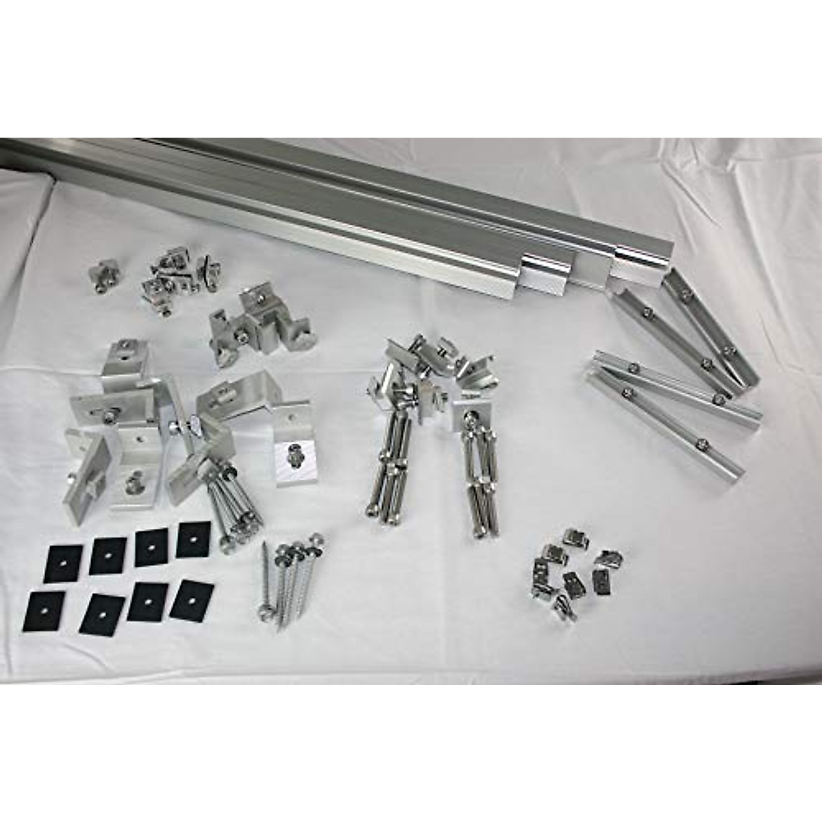 Solar Panel Mounting kit to Mount for 6 Solar Panels, with Clamps, L-Brackets & 88 Inch Rails