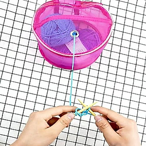 2PCS Yarn Storage Bag,Small Yarn Bag for Mesh Holder，Mesh Knitting Bag Portable Yarn Wool Storage Bag，Mesh Knitting Bag Round Yarn Ball Organizer,Carry Yarn Ball, Crochet Kits, Sewing Accessory,2color