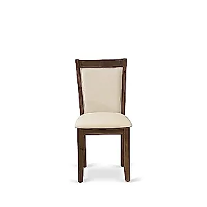 East West Furniture HBMZ5-AWA-32 5 Piece Dining Room Furniture Set Contains a Round Dining Table and 4 Parson Chairs, 42x42 Inch, Antique Walnut