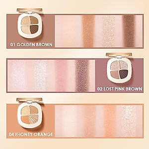 CARSLAN Eyeshadow Palette, Longlasting Eye Makeup Palettes in Matte, Shimmer Eye Shadow, High Pigmented Warm Natural sombras para ojos for Daily Use, 02 Lost Pink Brown