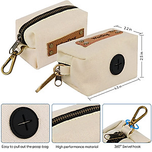 Wisedog Dog Collar and Leash Set Combo: Adjustable Durable Pet Collars with Dog Leashes for Small Medium Large Dogs,includes One Bonus of Poop Bag Holder (L, Sand Color)