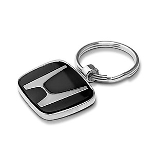 iPick Image - Honda Logo 3D Look Chrome Die-cast Metal Key Chain Key-Ring, Official Licensed