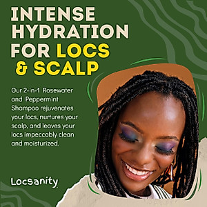 Locsanity 2-in-1 Shampoo and Conditioner for All Types of Dreadlocks and Hairstyles – Moisturizing, Nourishing, and Hydrating Shampoo and Conditioner (12 fl oz)