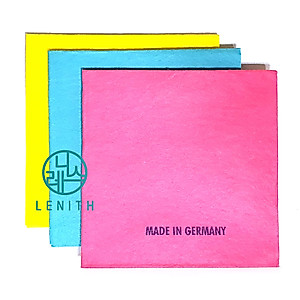 LENITH [15 Packs] German Universal Household Color Dish Cloths (3 Colors, 15ea) Machine Washable Super Absorbent, Drying Eco-Friendly Non-Woven Fabric Kitchen Cleaning Cloth