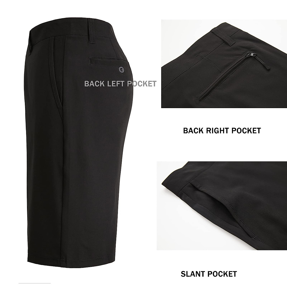 Men’s Hybrid Shorts Chino Golf Athletic Casual Quick Dry Walk Boardshort
