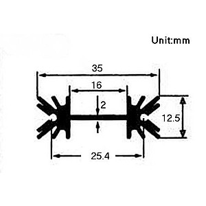 Electronics-Salon 4X TO-220 Heatsink, Small Power Aluminum Heat-Sink, SKU: HS-001-4