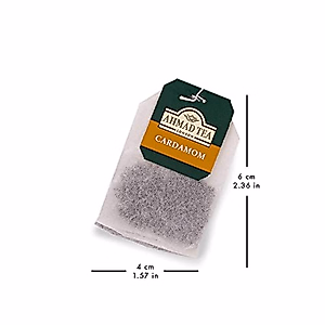 Ahmad Tea Black Tea, Cardamom Teabags (No Envelopes), 100 ct - Caffeinated and Sugar-Free