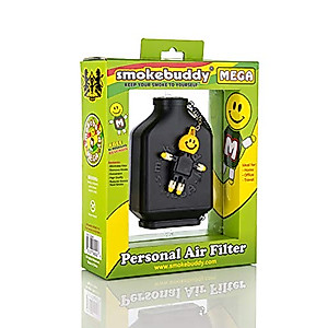 Smoke Buddy Mega Personal Air Purifier Cleaner Filter Removes Odor - Black