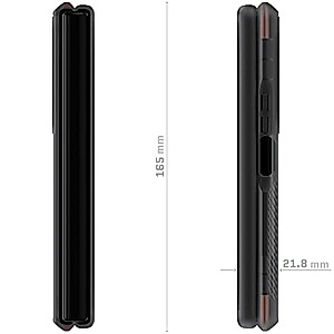 Ghostek COVERT Clear Samsung Fold 3 Case with Slim Thin Lightweight Design Protective Phone Covers Durable Shockproof Protection Supports Wireless Charging Designed for 2021 Galaxy Z Fold 3 5G (Smoke)