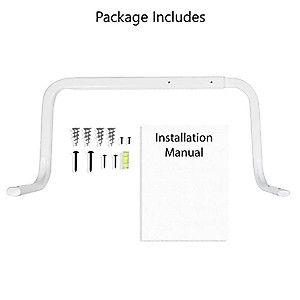 brightmaison Sofia Clothes Rack, Hanging Closet Organizer Adjustable & Wall Mount Clothes Rail Laundry Organizer Steel, White