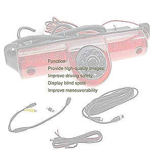 Brake Light Rear View Reverse Backup Camera Compatible with 2003-2019 Chevy Express GMC Savana Van 1500 2500 3500