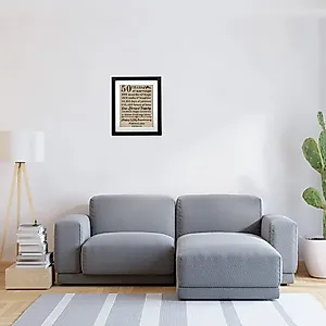 Personalized 50 Years Anniversary Gift for Parents Grandparents, 50 Years of Wedding Anniversary Burlap Print for Mom Dad, Golden 50 Years of Marriage Gifts, Happy 50th Anniversary Decoration