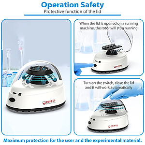 FOUR E'S SCIENTIFIC Laboratory Vortex Mixer with Mini Centrifuge 5400rpm