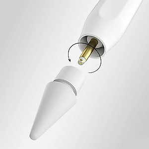 Enokay Replacement Tips Compatible with Apple Pencil 2 Gen iPad Pro Pencil - iPencil Nib for iPad Pencil 1 st/Pencil 2 Gen White 4 Pack