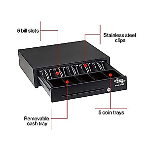 POS Hardware Bundle for Square - Cash Drawer and Thermal Receipt Printer,[Compatible with Square Stand and Square Register]