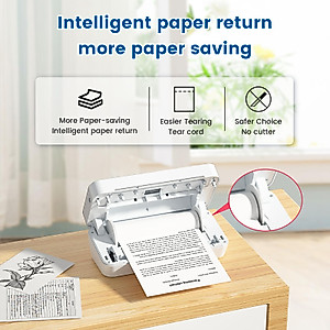 Ponek WiFi Thermal Printer - S821 Wireless Printers for Home Use, Inkless Portable Printer Supports 8.5" x 11" Letter/A4/A5/B5 Thermal Paper, Compatible with Phones & PC for Office, Home
