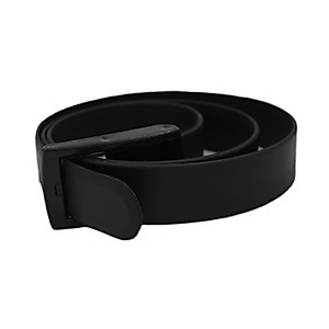 XINMELISHANG 115x3.5cm Unisex Women Men Adjustable Rubber Silicone Belt with Plastic Buckle (Black)