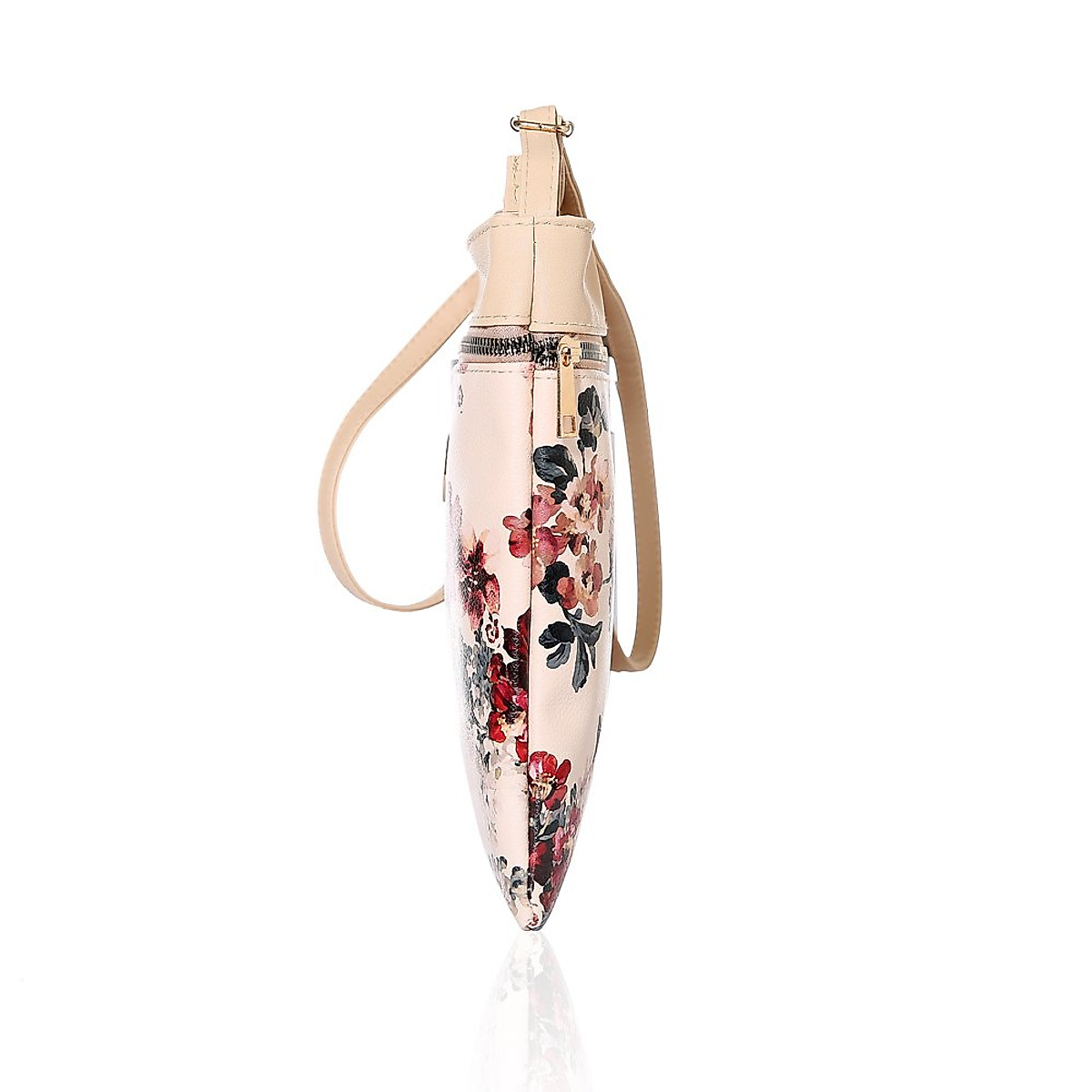 Joyzeal Crossbody Bag Multi Zipper Pocket Bag Flower Design Handbag Purse for Women Shoulder Bag