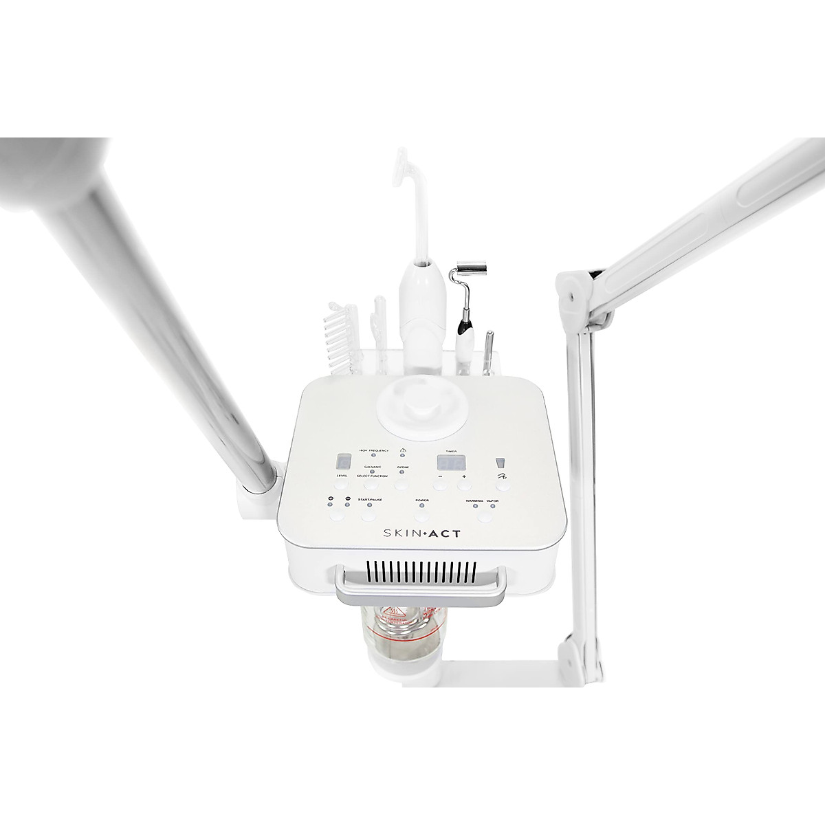 Facial Ozone Steamer 4 in 1 with Magnifying LED Light, High Frequency and Galvanic Aroma Therapy by SKINACT