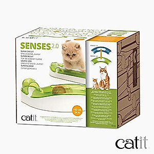 Catit Senses 2.0 Super Circuit Interactive Cat Toy - 12-Piece Closed-Track Ball Toy for All Breed Sizes