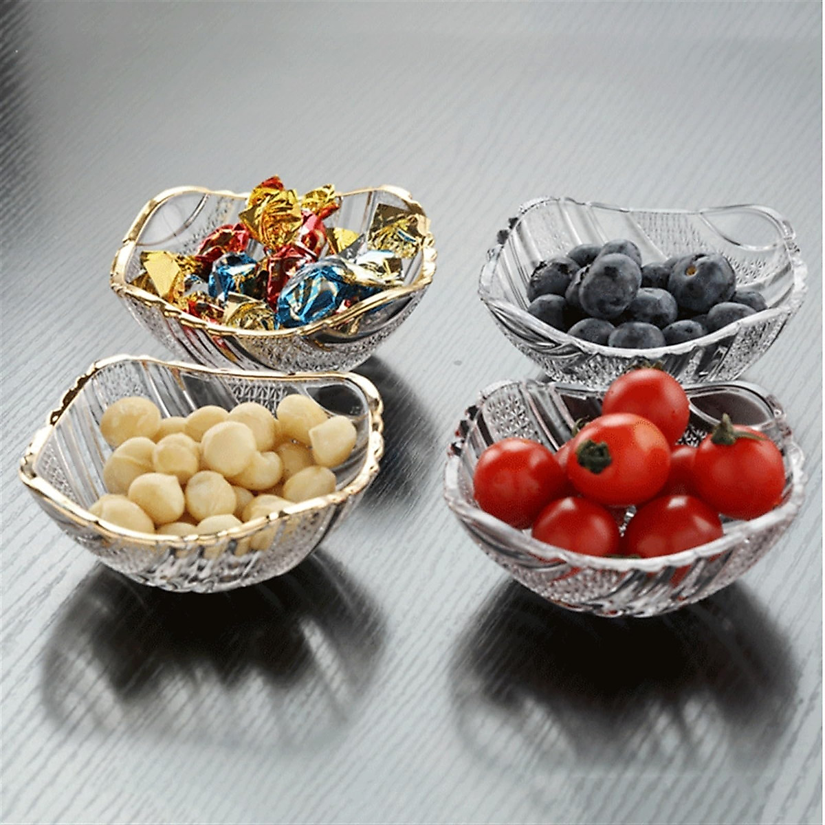 TRESORS Appetizer Plates Snack Bowls Glass Bowl Kitchen Small Bowl Salad Dessert Ice Cream Dip Snack Snack Side Dish Condiment Sauce Bowl Salad Plates Dinner Plates