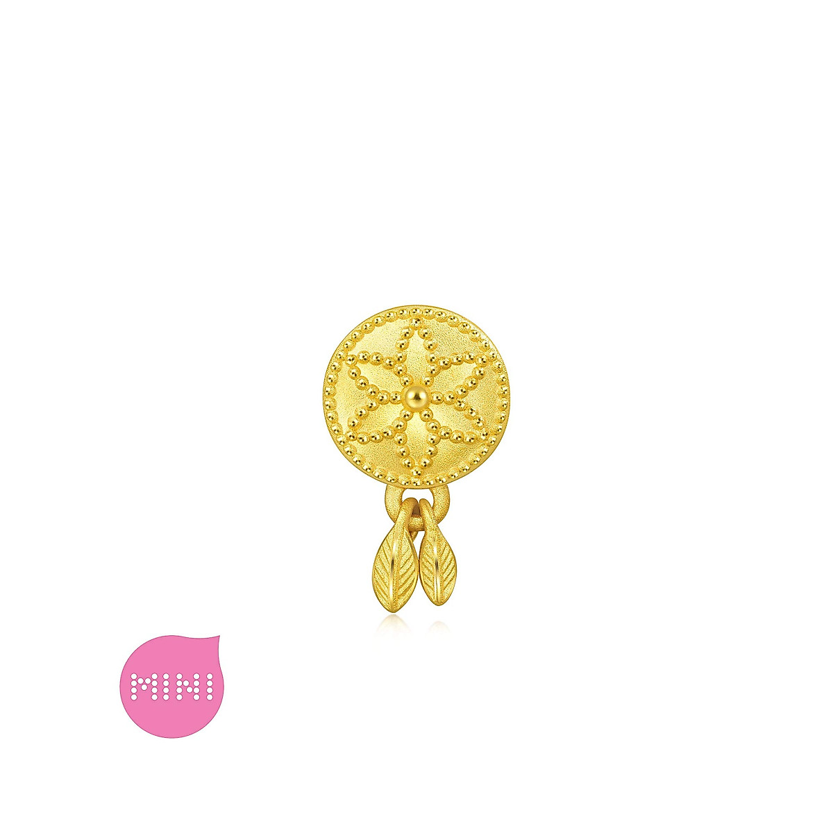 CHOW SANG SANG 999 24K Solid Gold Spiritual Dreamcatcher Mini Charm Bracelet for Women 92448C