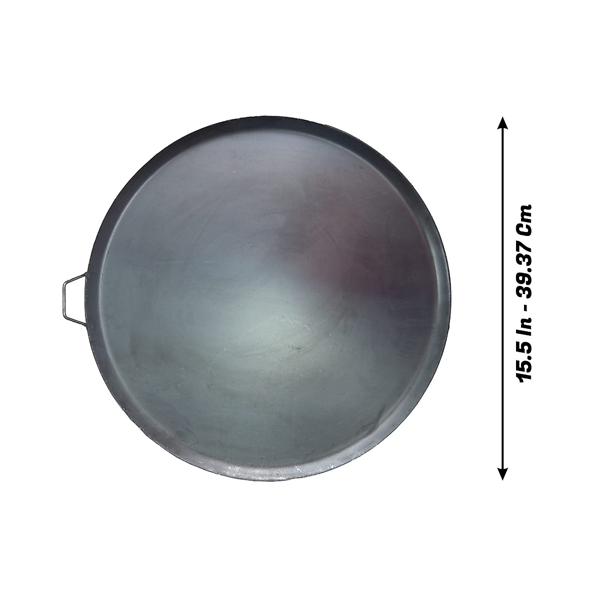 Comal Para Tortillas Grandes Redondo Para Estufas for Tortillas y Quesadilla Carbon Steel Heavy Duty Metal Handle (15.5 Inch)